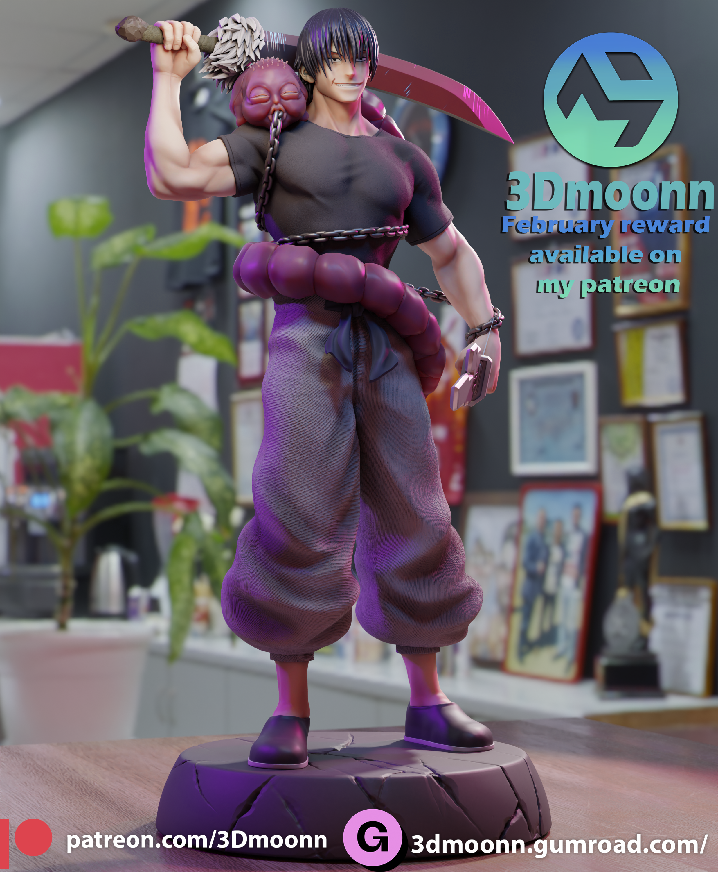Toji Fushiguro Garage Kit Figure - Jujutsu Kaisen | 3DMoonn – Trisagion ...