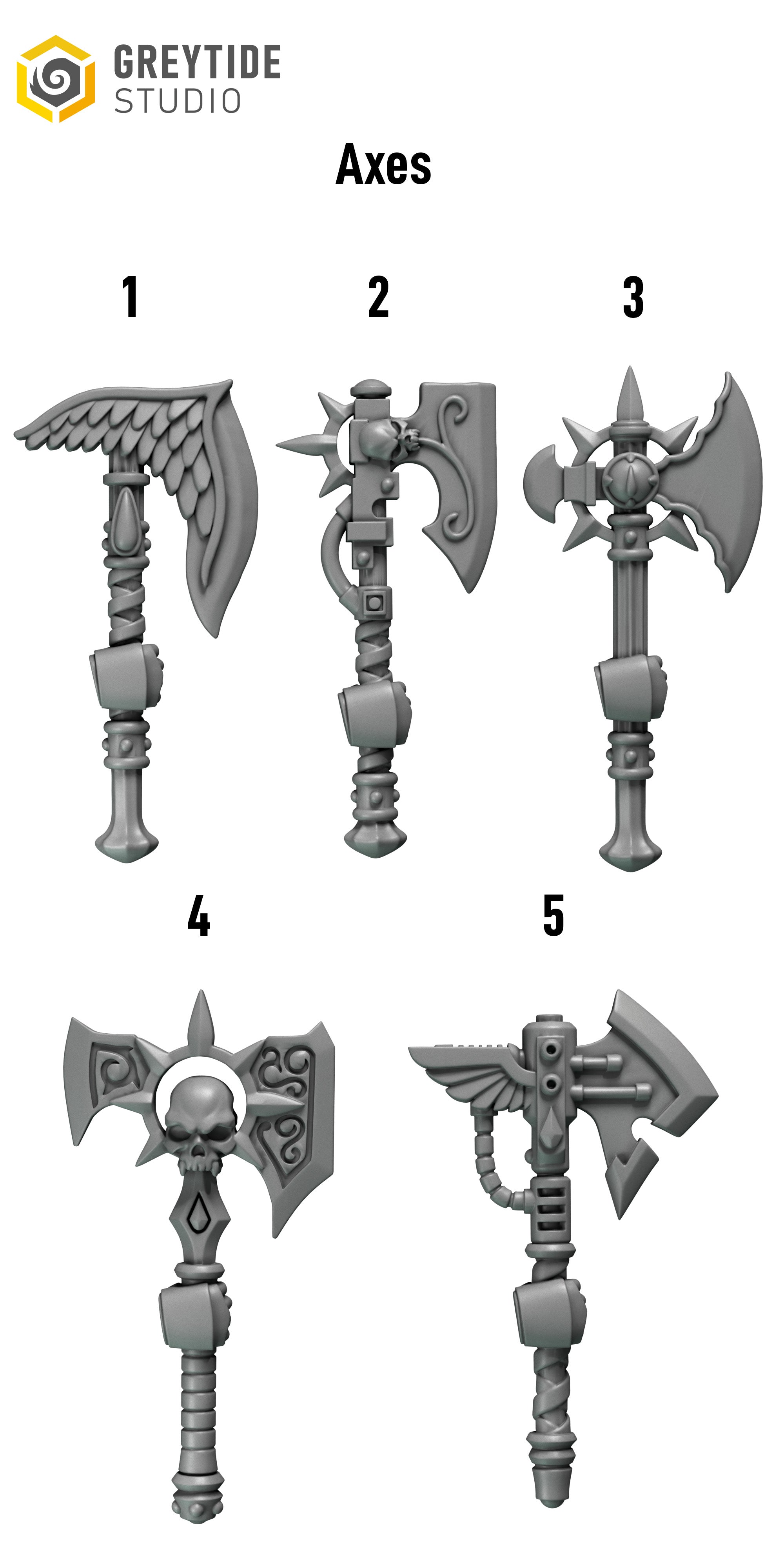 Blood Angels Power Axes - Crimson Lords – Trisagion Models