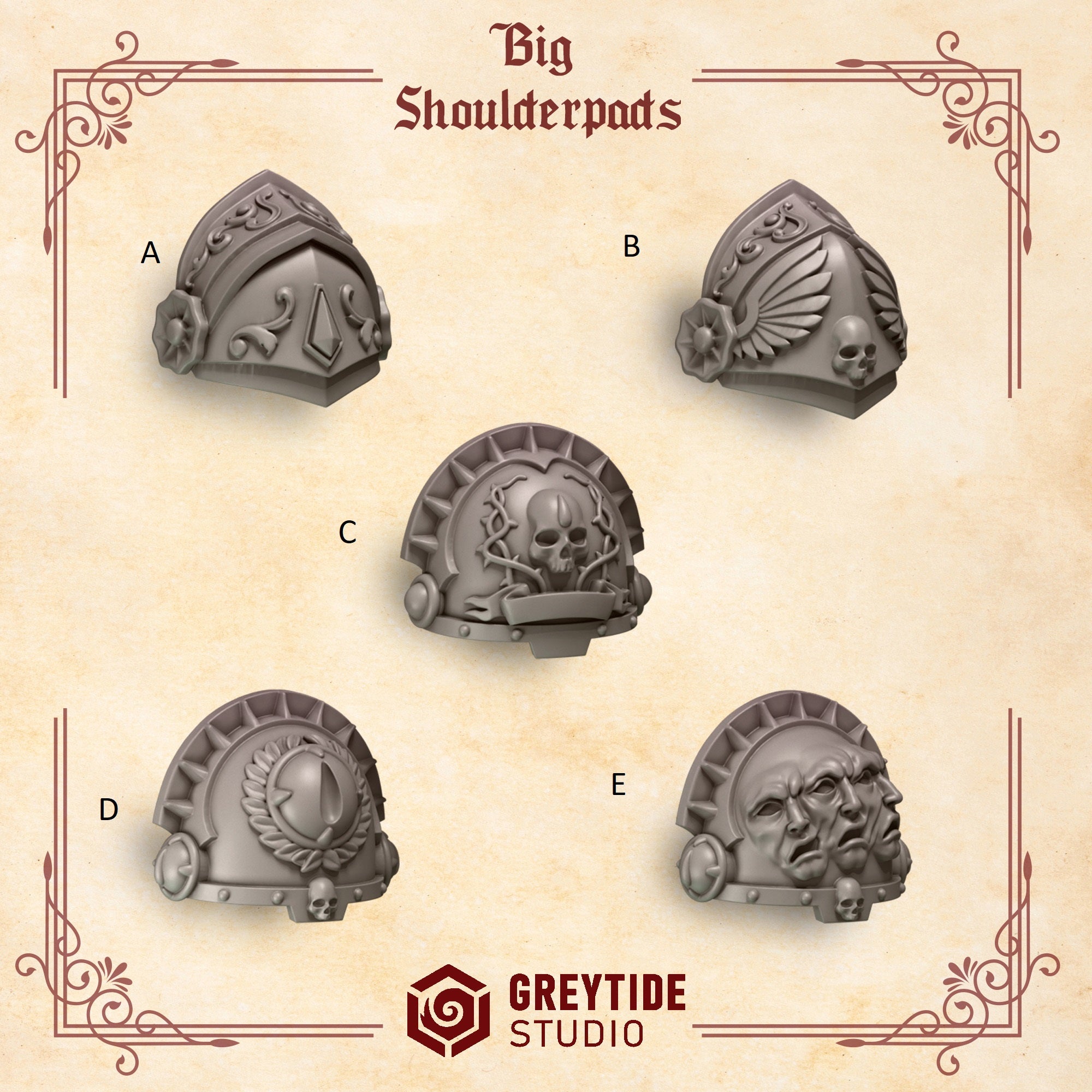 Blood Angels Terminator Shoulderpads - Crimson Lords – Trisagion Models