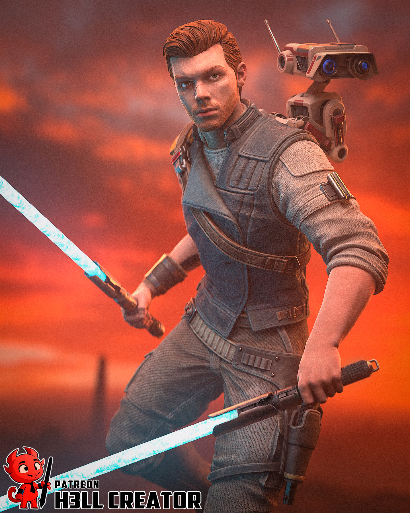 Cal Kestis Garage Kit Figure - Star Wars | H3LLCreator – Trisagion Models