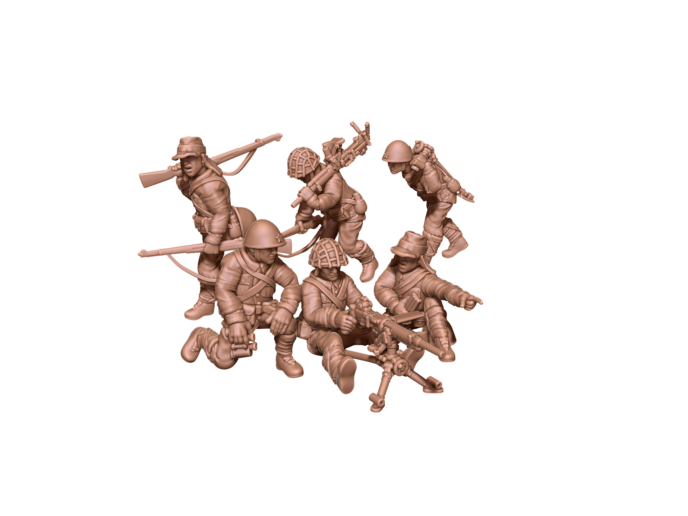 HMG Arisaka Type-92 Team - 28mm Wargaming Tabletop Miniatures | Eskice ...