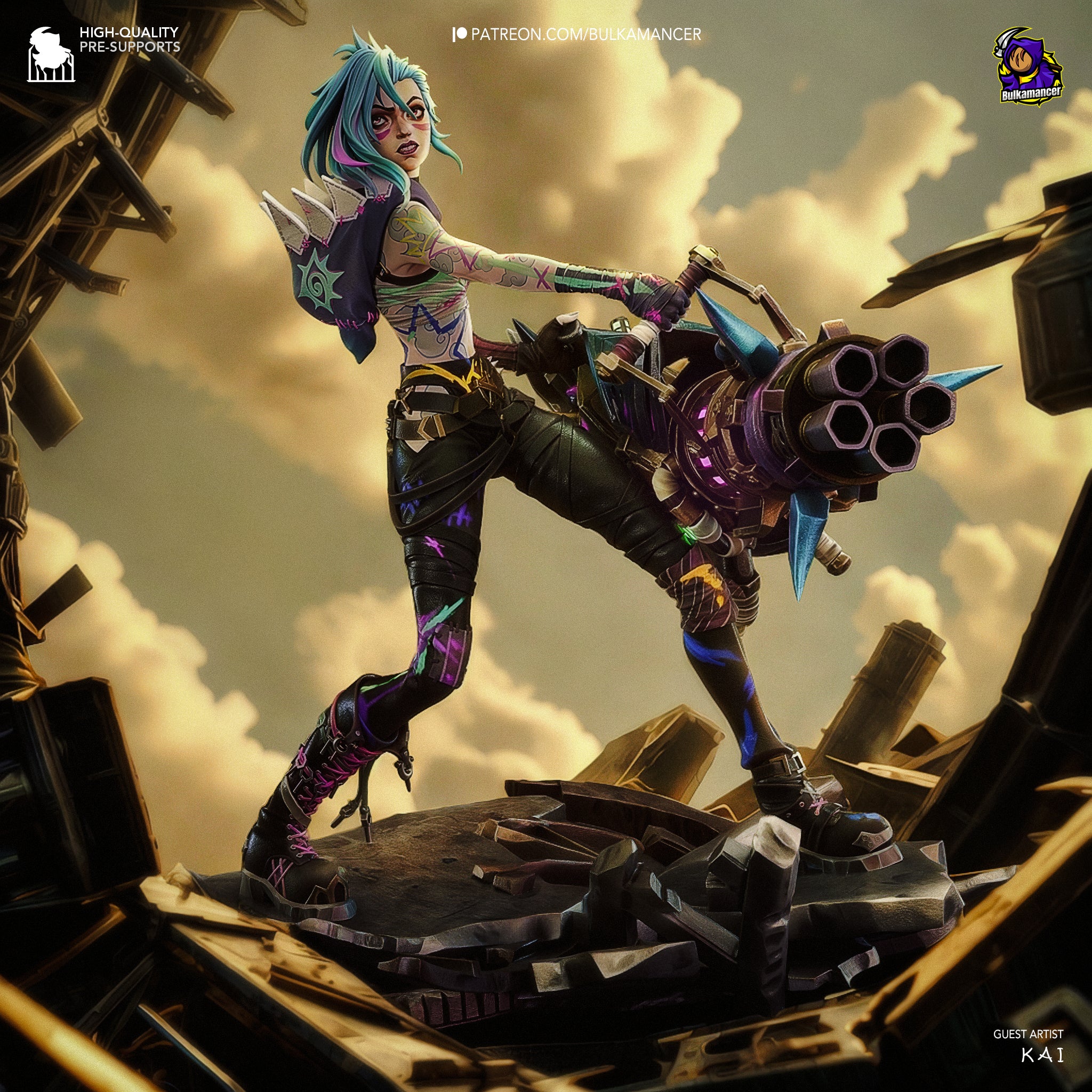 Arcane Jinx Garage Kit Figure - Arcane | Bulkamancer Sculpts ...