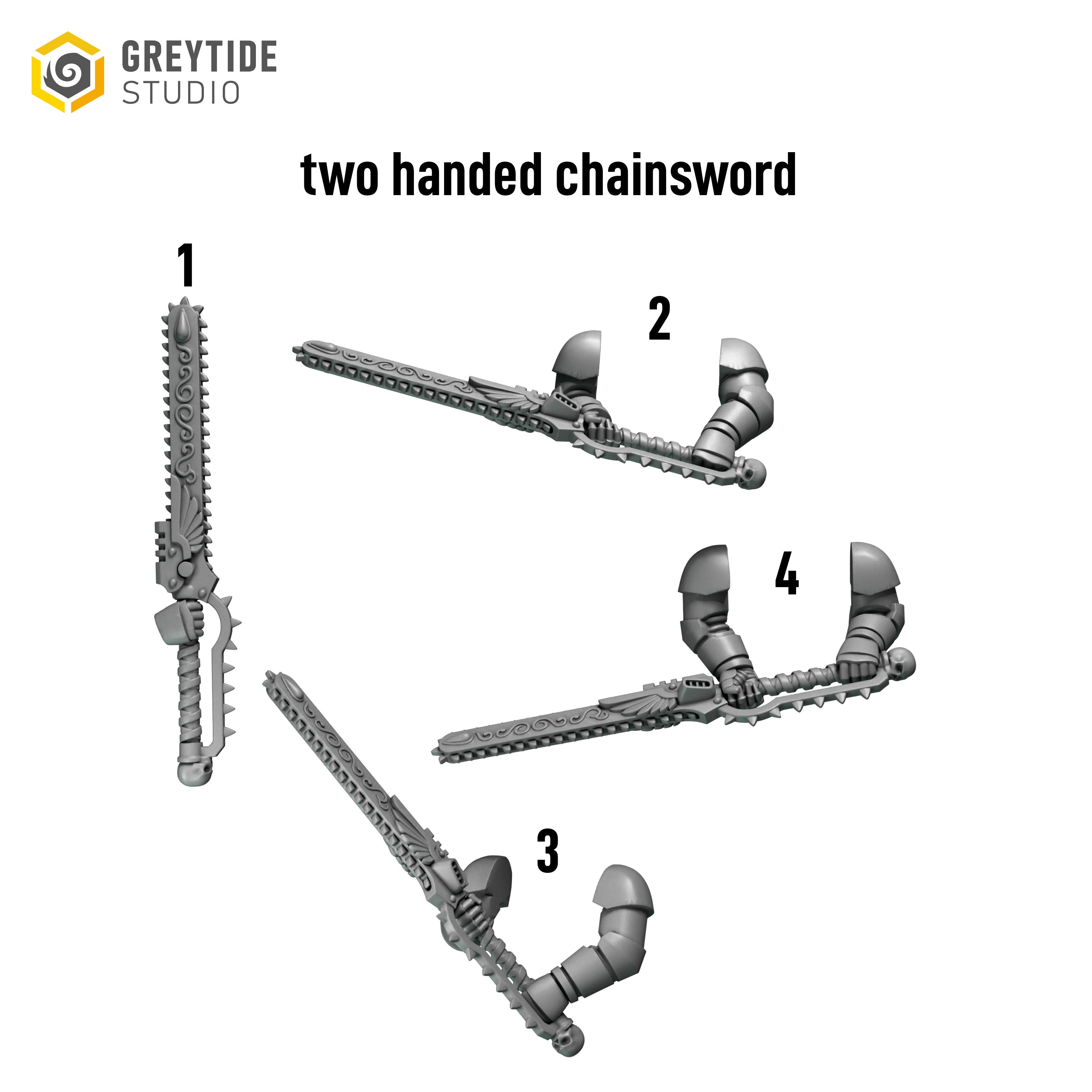 Blood Angels Two Handed Chainswords - Crimson Lords – Trisagion Models