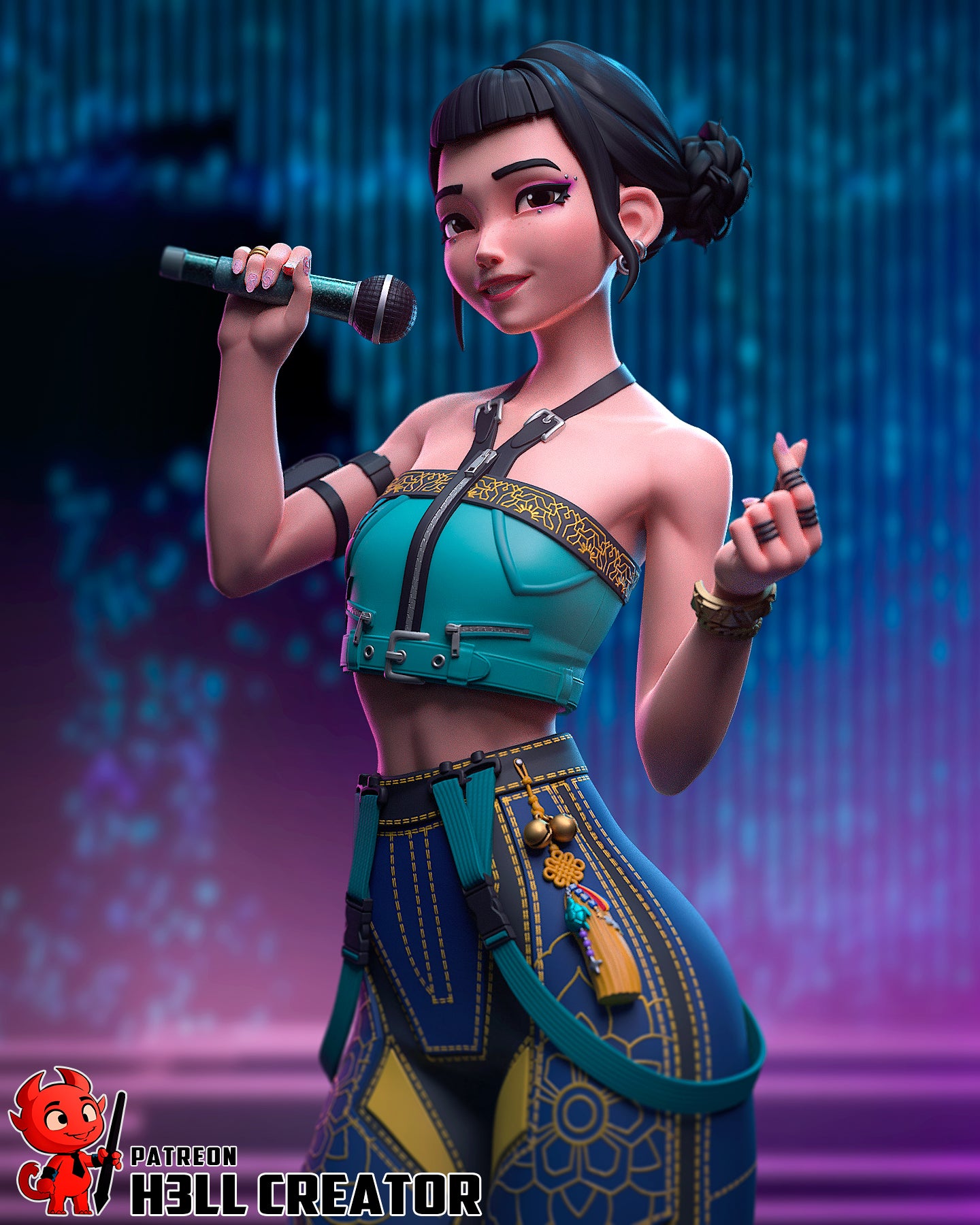 Zoey Garage Kit Figure - Kpop Demon Hunters | H3LLCreator – Trisagion ...
