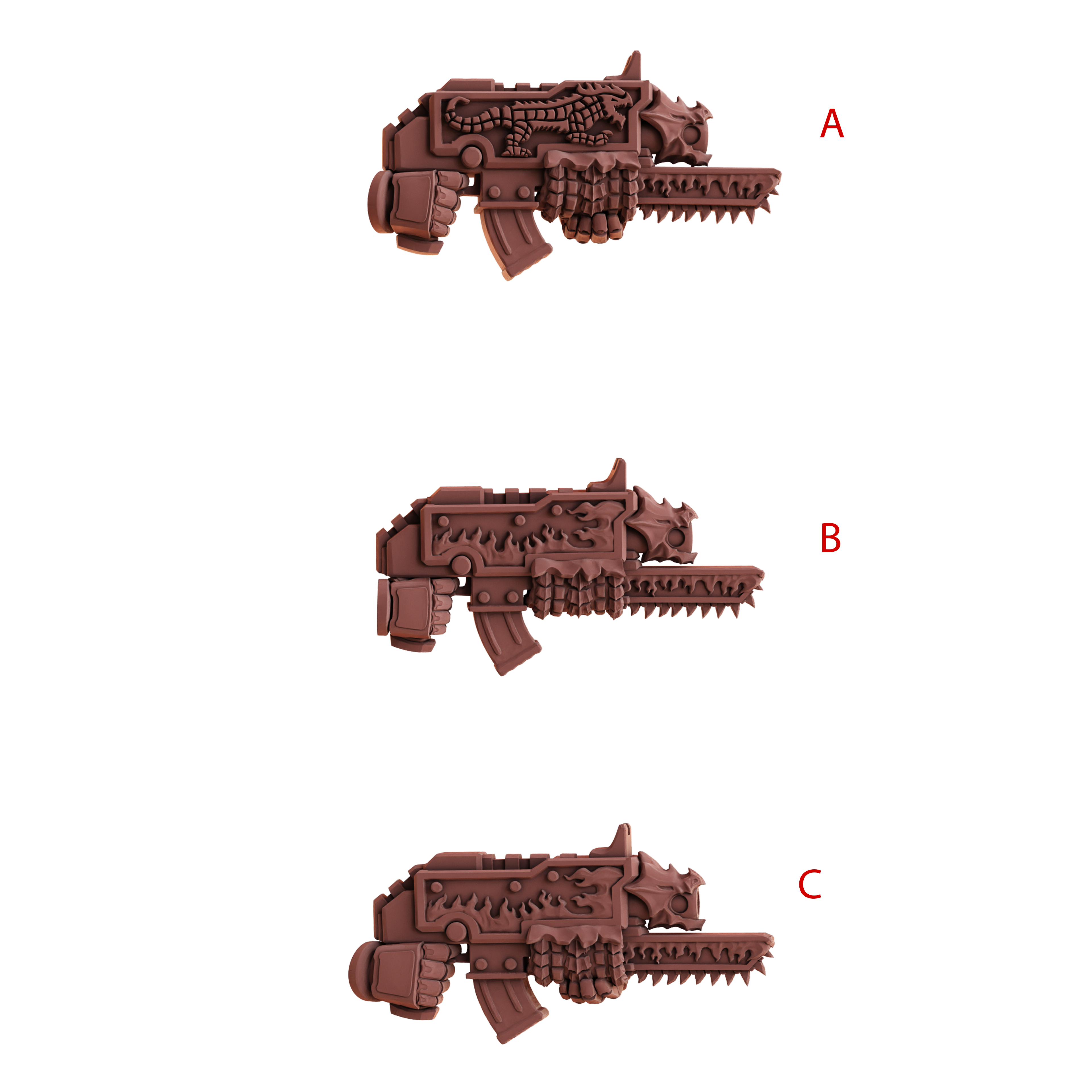 Bolters With Chainblades - Fire Lizards – Trisagion Models