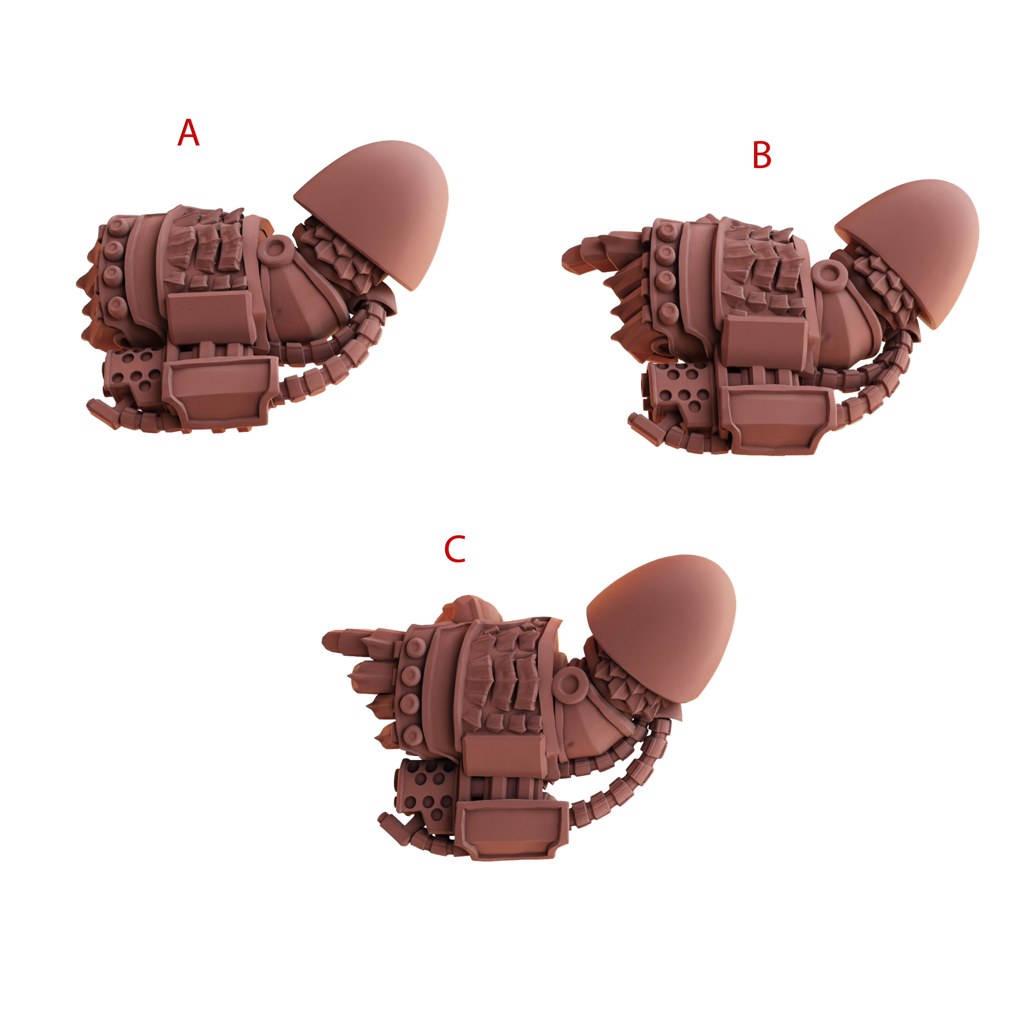 Flame Gauntlets Set A - Fire Lizards – Trisagion Models