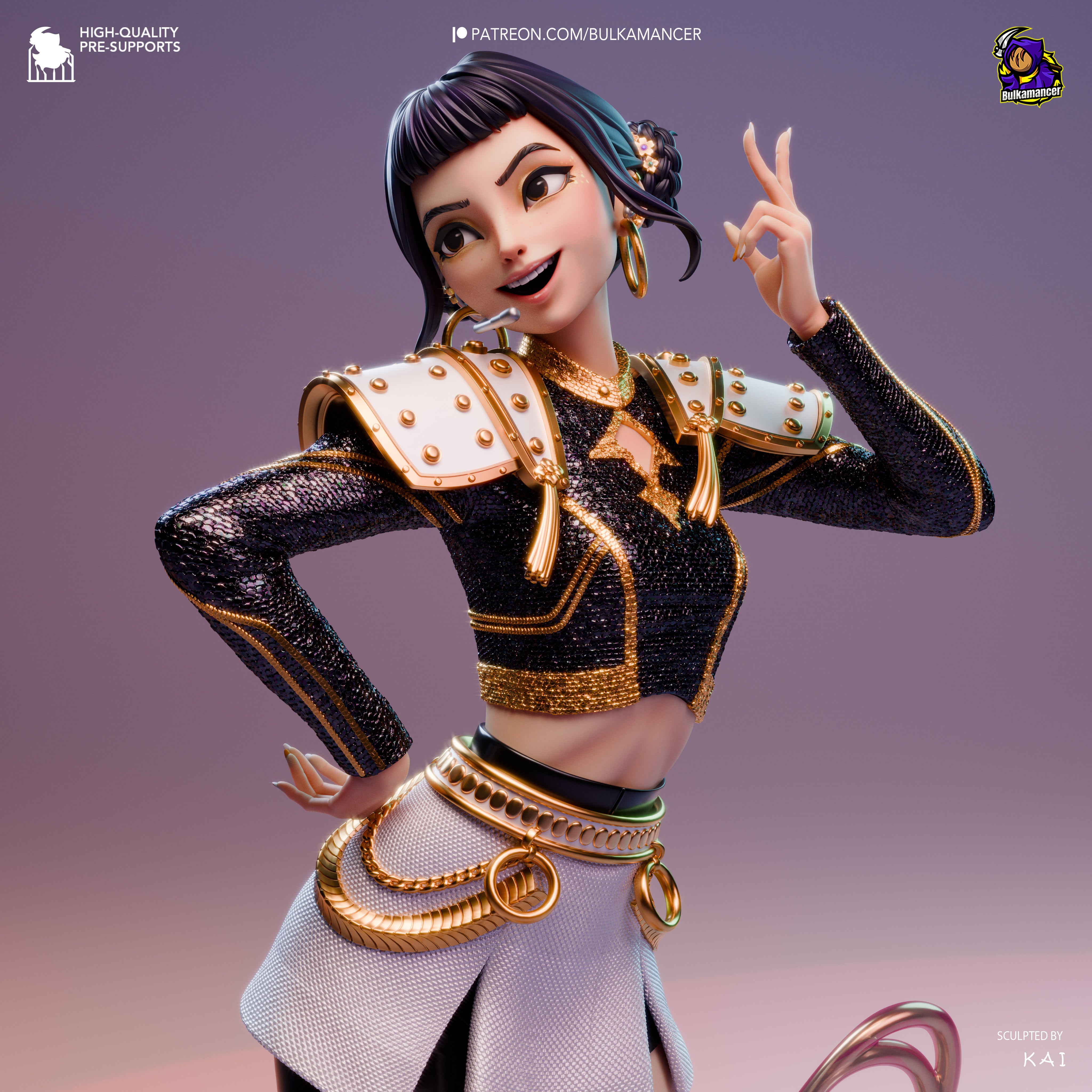 Zoey Garage Kit Figure - Kpop Demon Hunters | Bulkamancer Sculpts ...
