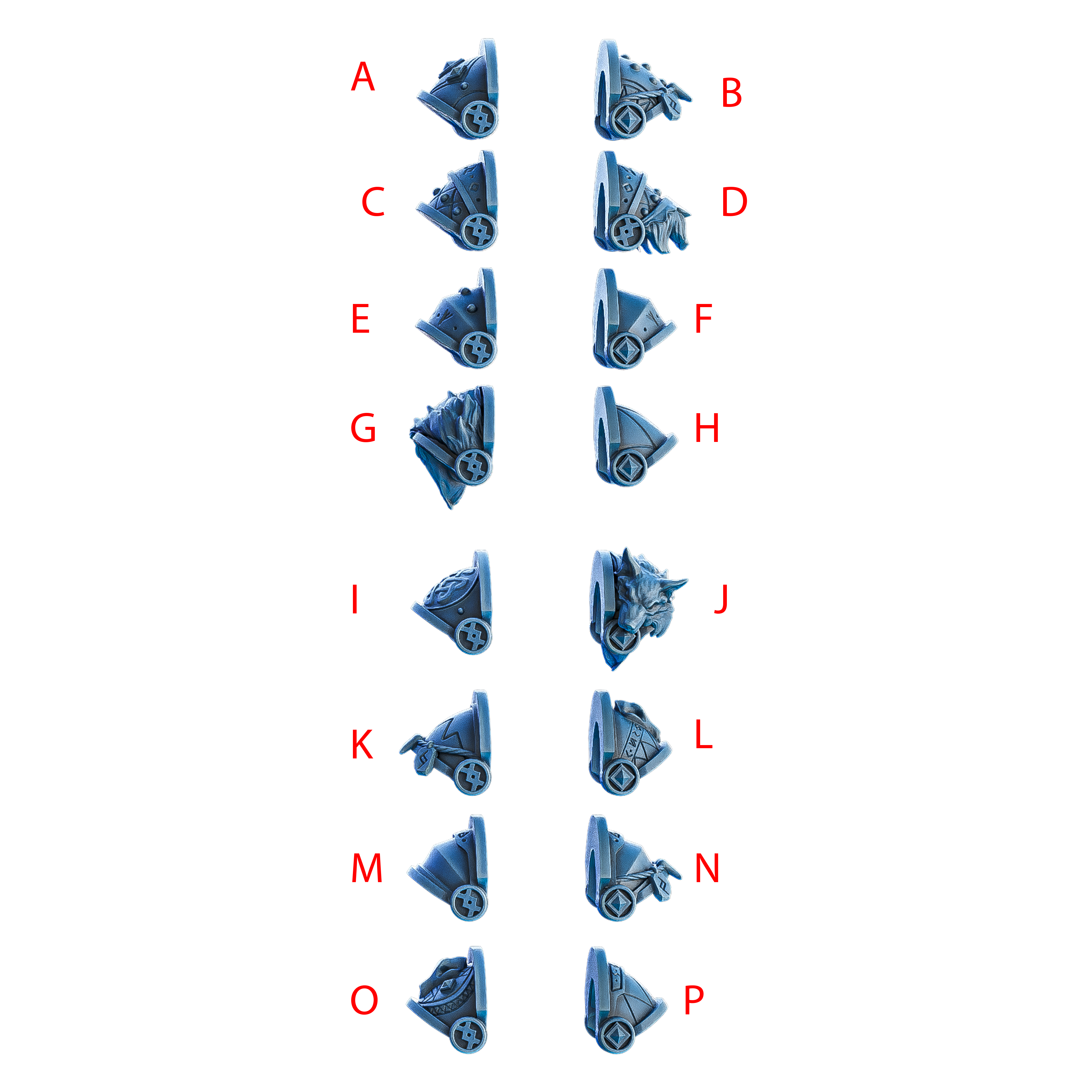 Space Wolves Shoulder Pad Set A - Tempest Wolf - Stormbringers 2.0 ...