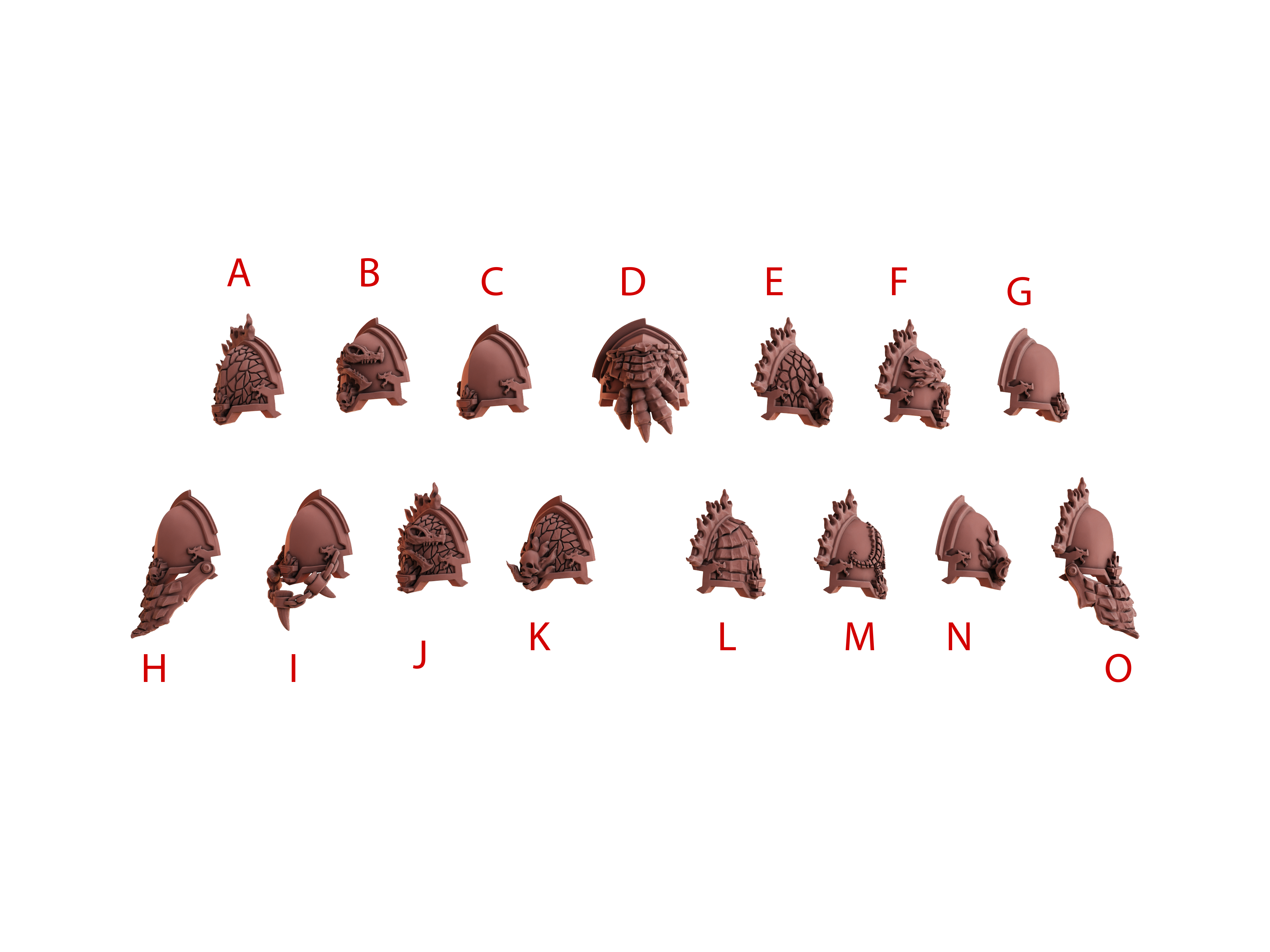 Shoulder Pads - Blade Keepers - Fire Lizards – Trisagion Models