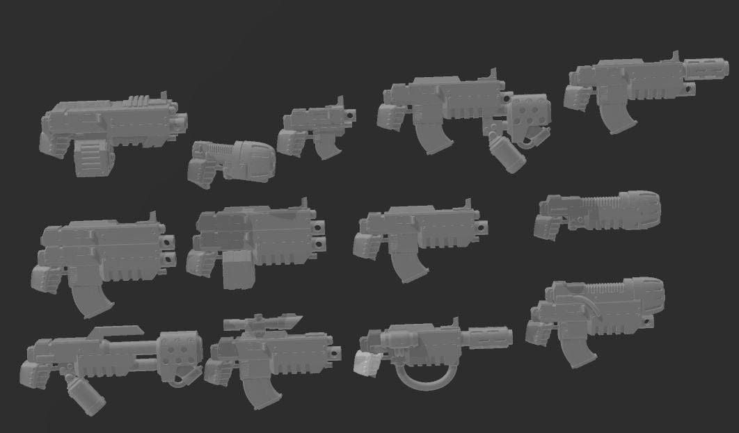 Ranged Weapons KitBash Pack – Trisagion Models