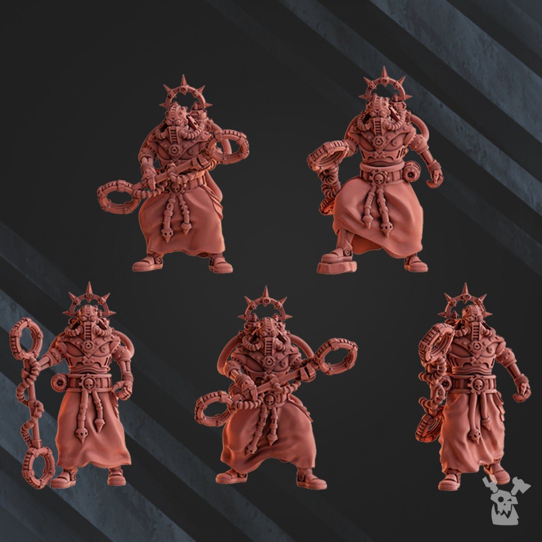 Shock-Priests (With Staff) - Machine Cult – Trisagion Models