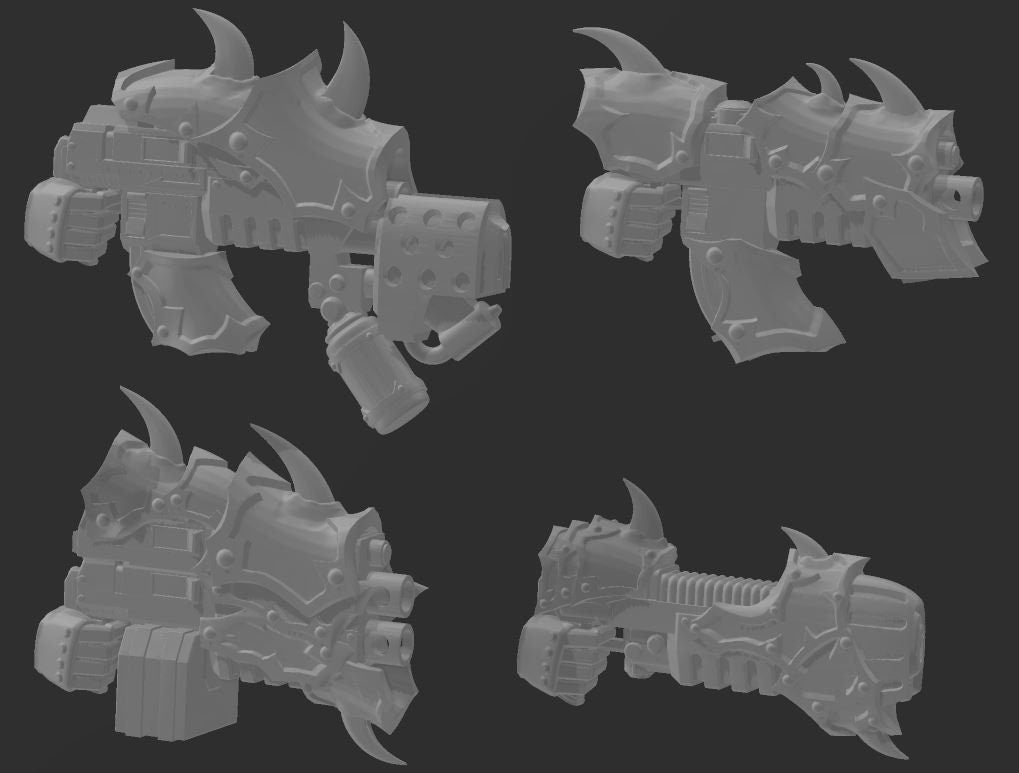 Spiked Ranged Weapon KitBash Pack – Trisagion Models